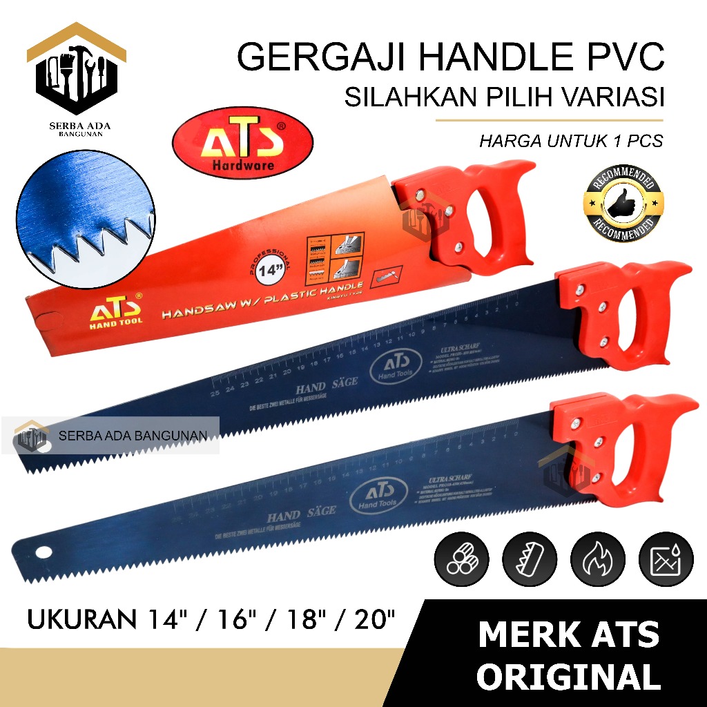 Jual ATS Gergaji Kayu Gg PVC 14"-16"-18"-20" Harga Satuan Termurah ...