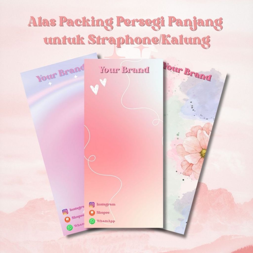 Jual ALAS PACKAGING PERSEGI PANJANG UNTUK STRAPHONE/KALUNG FREE PLASTIK ...