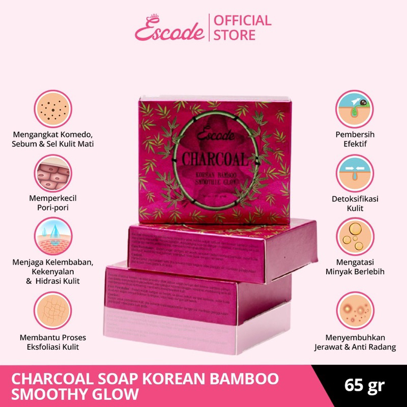 Jual ESCODE SABUN ARANG BAMBU 65gr (3pc) | Shopee Indonesia
