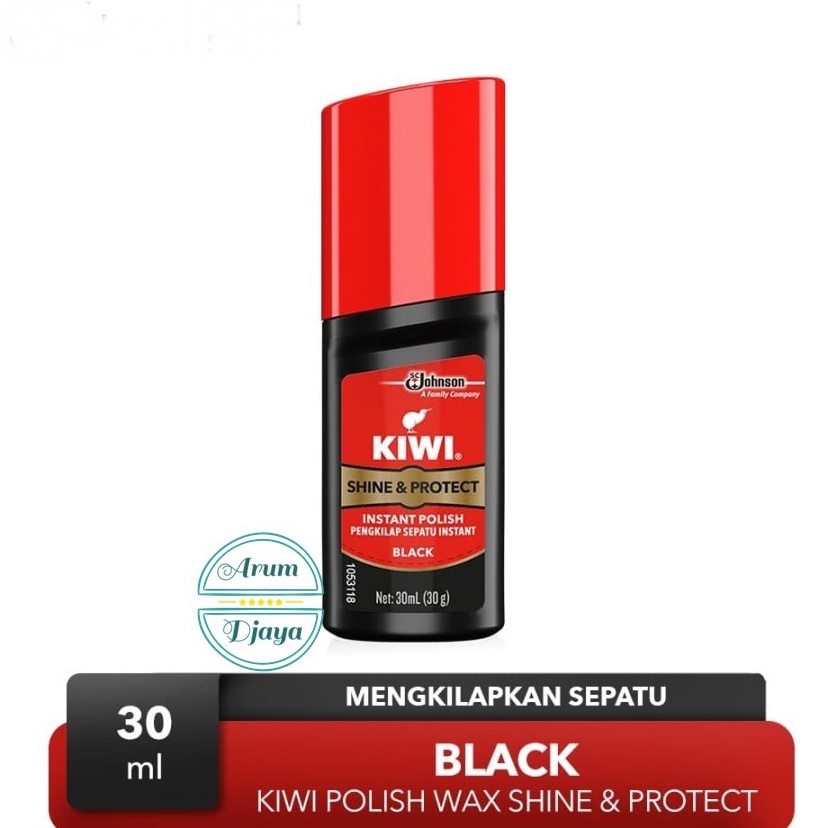 Jual Mega MaxTrxH2t7S Kiwi Shine Protect Instant Polish Black Kiwi Semir Sepatu Cair Hitam 3mL ...