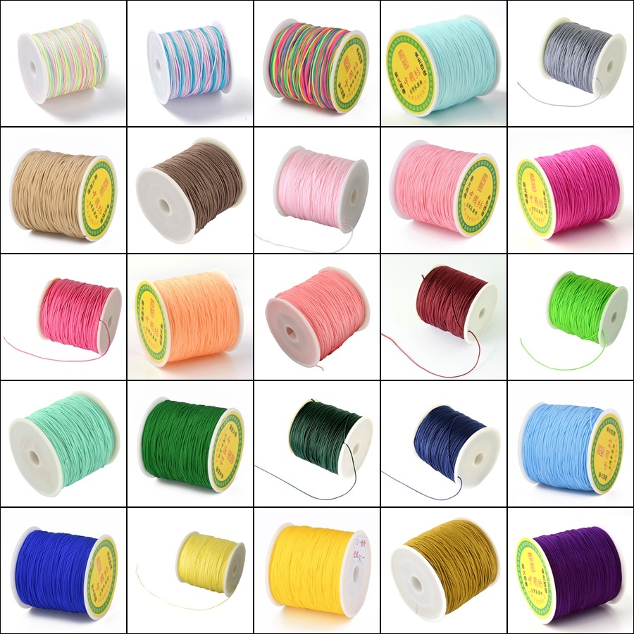 Jual NYLON THREAD 0.8 MM TALI NYLON UNTUK PHONESTRAP MACRAME CORD ...
