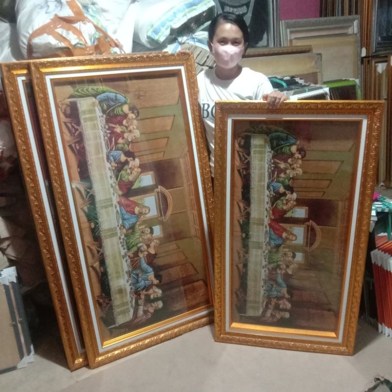 Jual Hiasan Perjamuan Kudus Kain Baldu / Bingkai Perjamuan Kudus ...