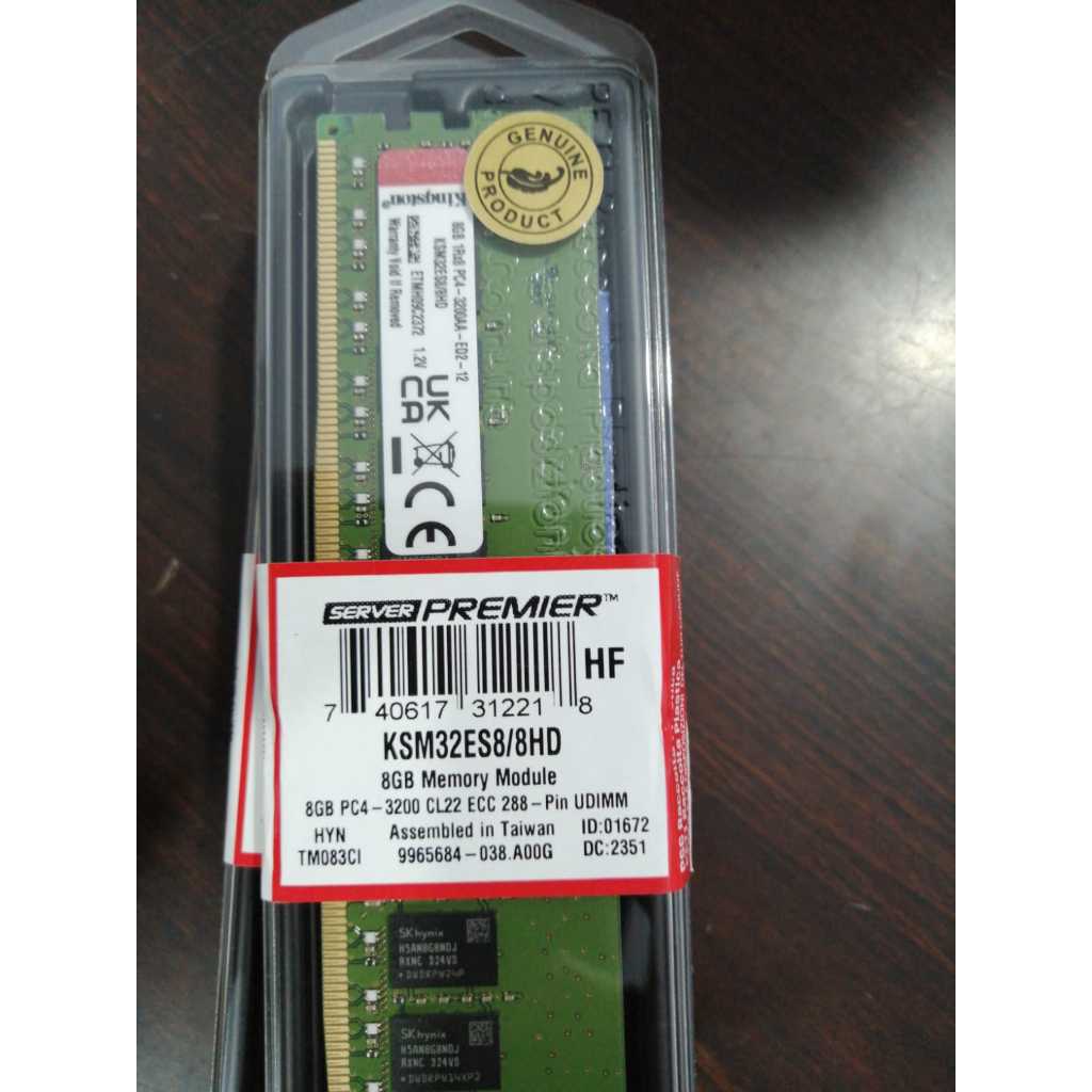 Jual Kingston Memory Ram Server 8GB DDR4 3200 MHz ECC | Shopee Indonesia