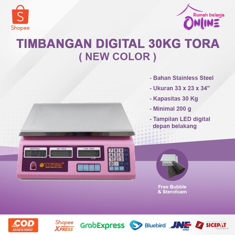 Jual timbangan digital 30kg tora (new color ) TIMBANGAN DAGANG ...