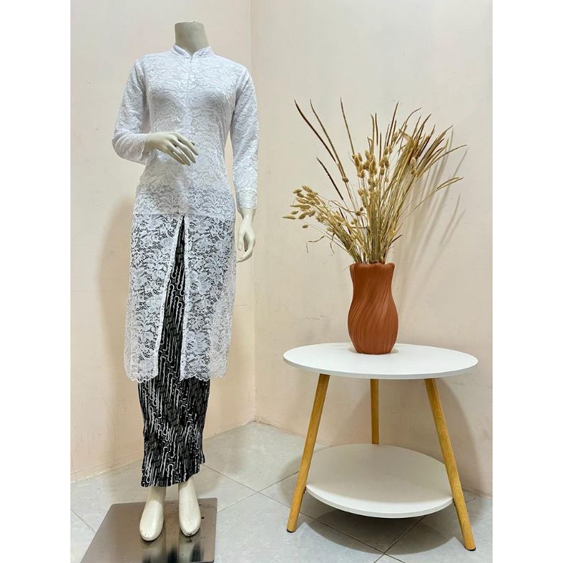 Jual SETELAN KEBAYA BROKAT LONG TUNIK SANGHAI/KEBAYA SERAGAMAN PESTA ...