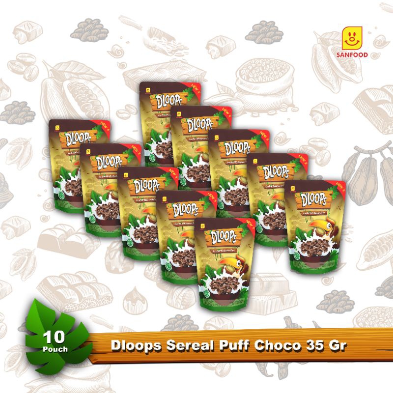 Jual DLOOPS SEREAL PUFF CHOCO 35GR ( PACK ISI 10pcs ) | Shopee Indonesia