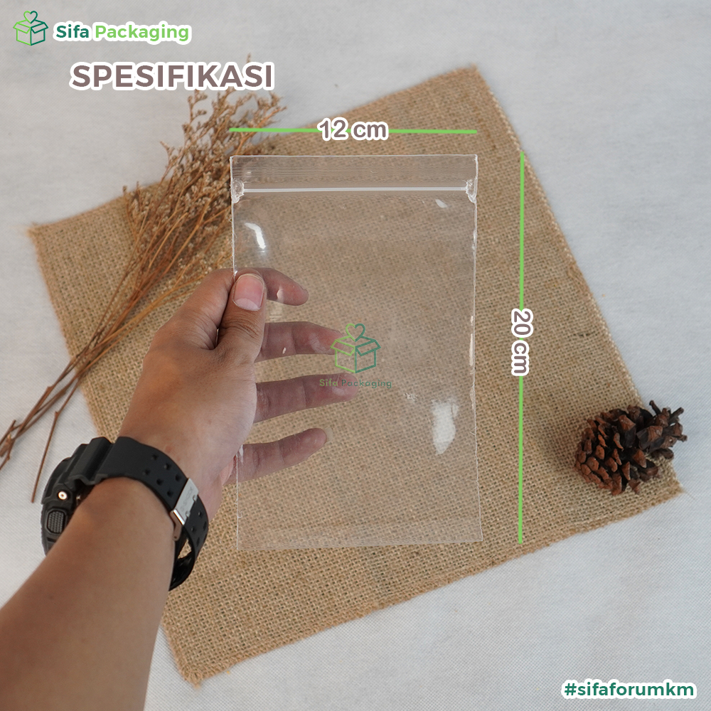 Jual Plastik PP Klip Bening Tebal Zip Lock Zipper Kemasan Seal 10x12 ...