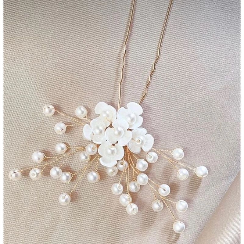 Jual Tusuk konde rambut hairpiece tiara bunga gold TK32 | Shopee Indonesia