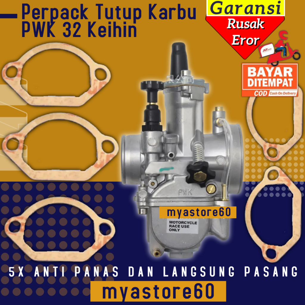 Jual Perpack Lapisan Penutup Tutup Karburator Karbu Carbu Carburator PWk 32 Packing Perpack ...