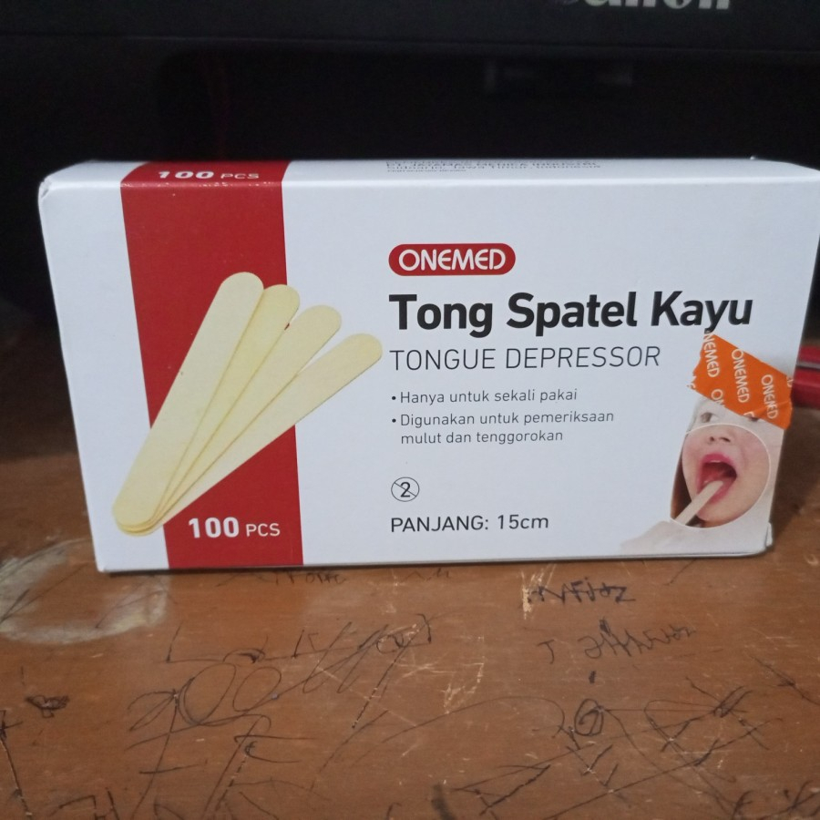 Jual Tongue spatel kayu spatel lidah kayu wooden tongue depressor - 100 ...