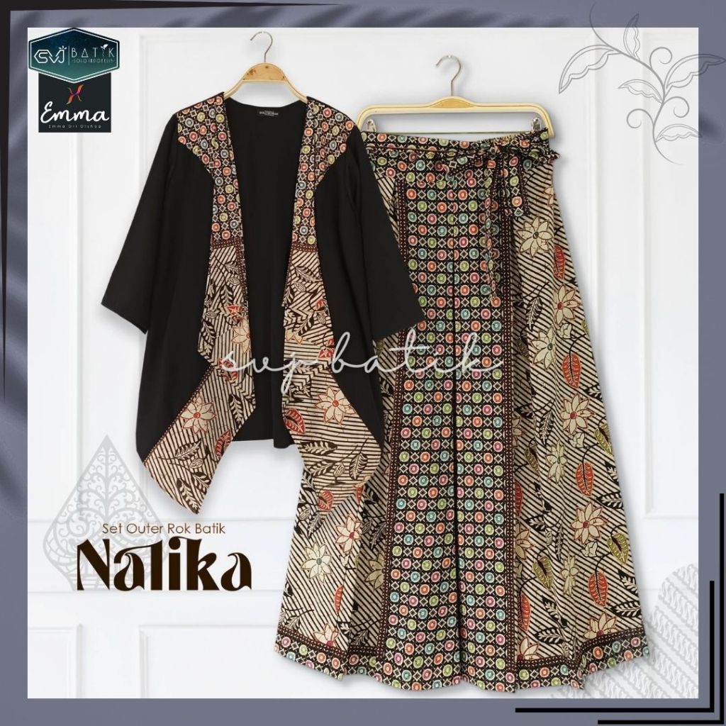 Jual Set Batik Wanita Aesthetic Outer dan Rok Terbaru Motif Batik ...