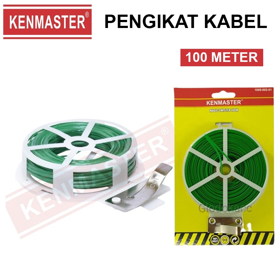Jual Pengikat Kabel 100 m Kenmaster Magic Twister Kabel Tie Tali Kawat ...