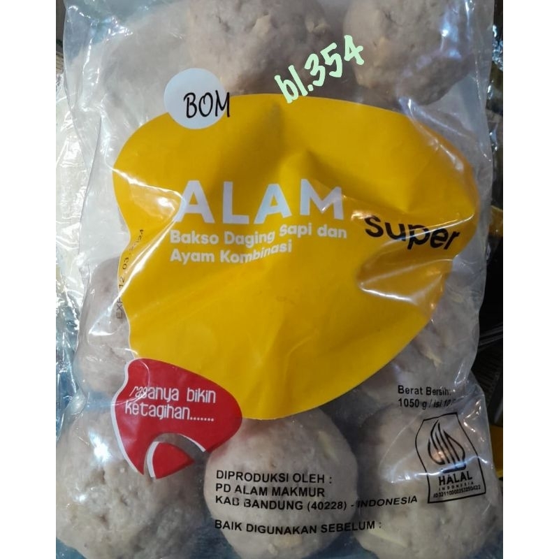 Jual bakso alam super/ bakso alam BOM super isi 10 pcs | Shopee Indonesia