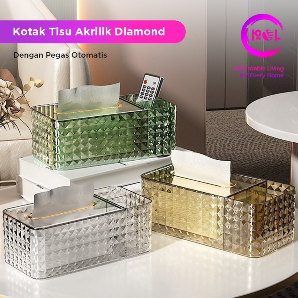 Jual POL - Kotak Tissue Akrilik Diamond | Shopee Indonesia