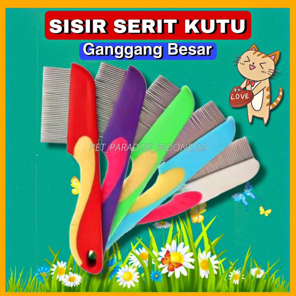 Jual PPI- Sisir Serit Kutu Ketombe Logam Stainless Ganggang Panjang ...