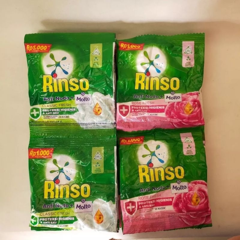 Jual Rinso Molto Deterjen Bubuk 1 Renceng isi 6 pcs | Shopee Indonesia