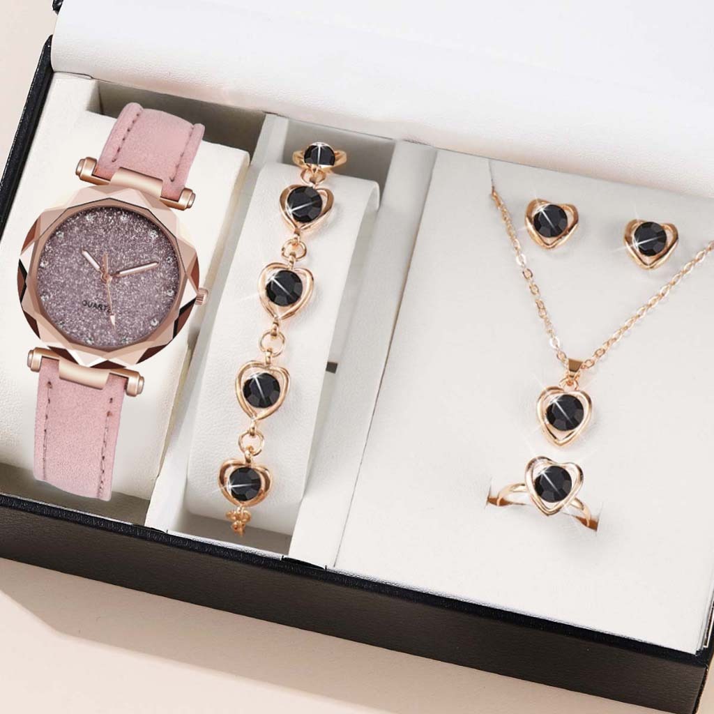 Jual Set Gelang Jam Tangan Mode Wanita Gelang Jam Tangan Kuarsa Tali ...