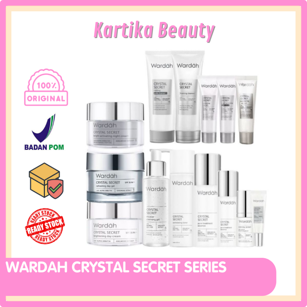 Jual WARDAH CRYSTAL SECRET SERIES : DAY CREAM | NIGHT CREAM | FOAMING ...