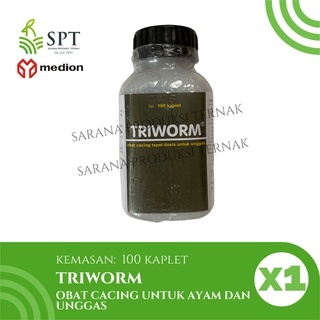 Jual MEDION TRIWORM 100 KAPLET OBAT CACING AYAM UNGGAS | Shopee Indonesia
