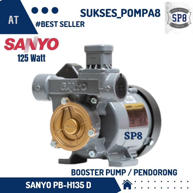 Jual Booster Pump SANYO PB-H135D Otomatis / Pompa Air Pendorong | Shopee Indonesia