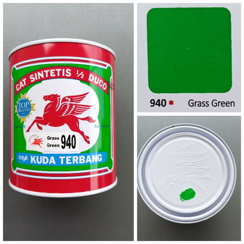 Jual Kuda Terbang Grass Green 940 Cat Minyak Besi Kayu 0.9 Liter | Shopee Indonesia