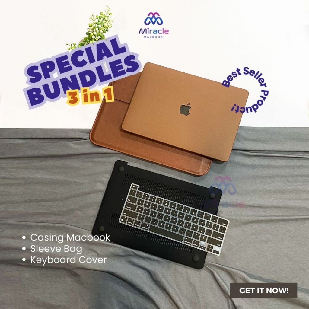 Jual PAKET BUNDLE Case Macbook Matte Brown Premium Series Case Macbook ...