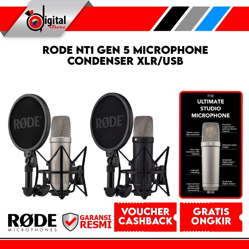Jual Rode NT1 Gen 5 / NT-1 5Th Gen Microphone Condenser XLR/USB ...