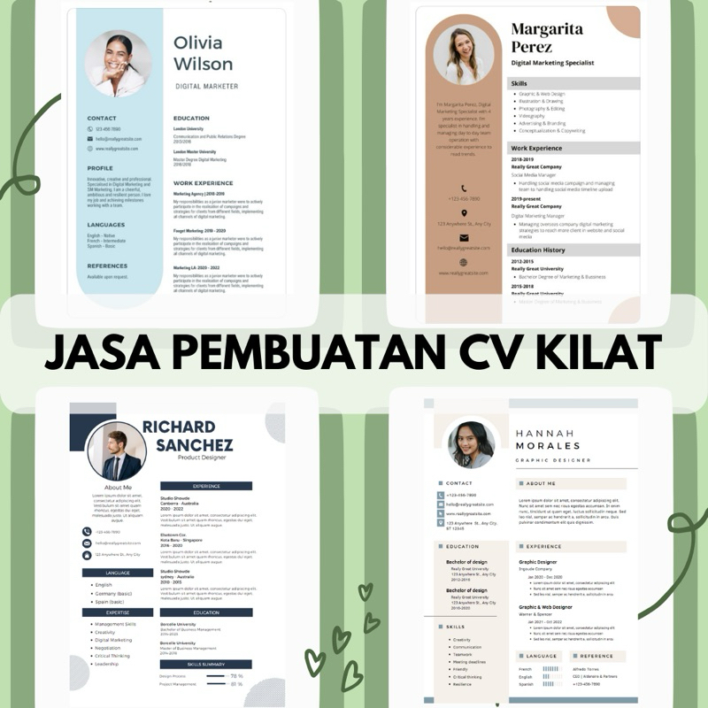 Jual Jasa Pembuatan CV | Jasa Desain CV | Jasa CV | Jasa Pembuatan ...