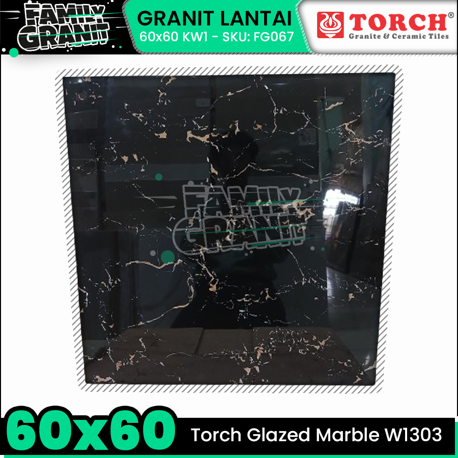 Jual Granit 60x60 Hitam Lantai Motif Marmer Torch Marble W1303 Glossy ...