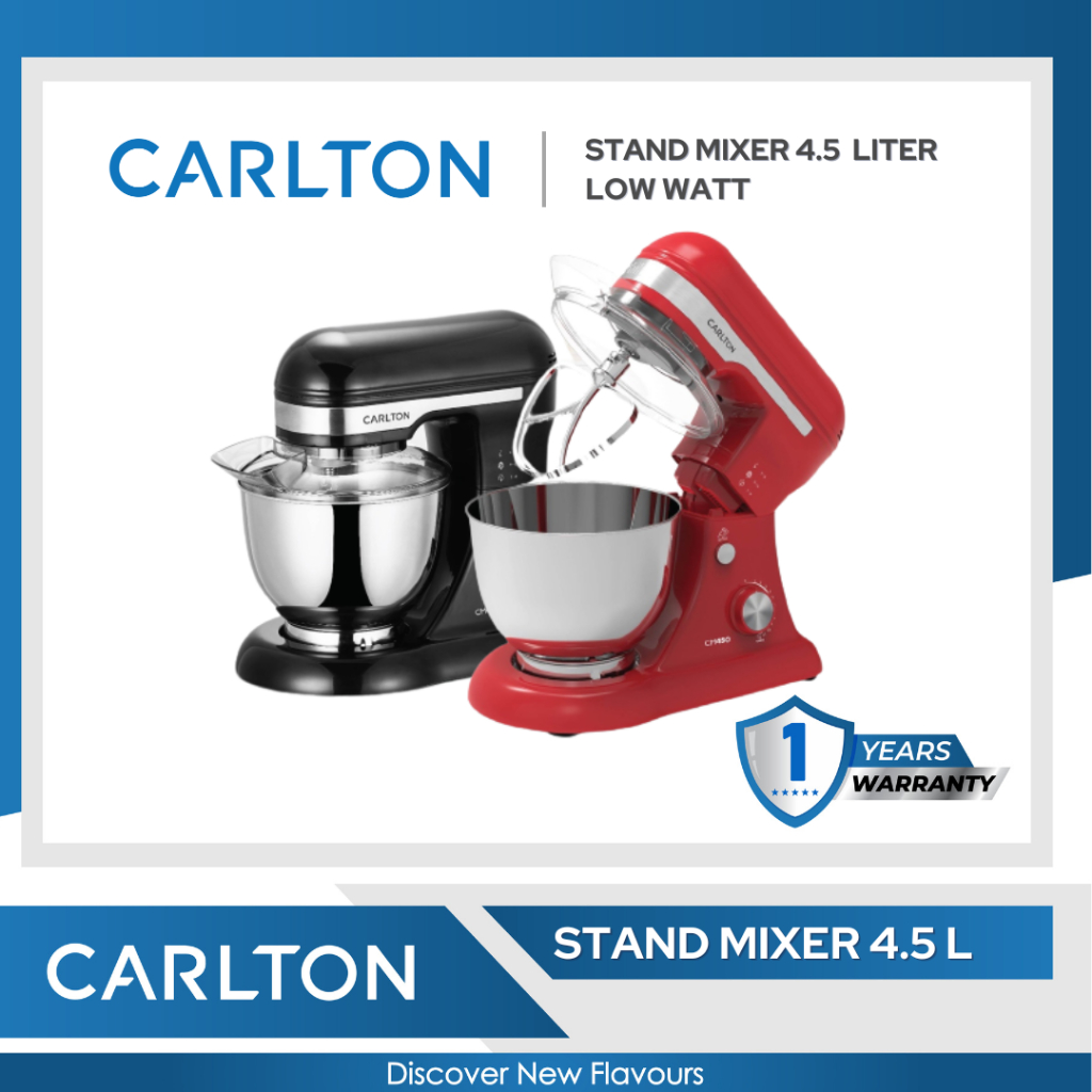 Jual Carlton Mixer Listrik 4,5 Liter 350 Watt Stand Mixer Kue dan Roti ...