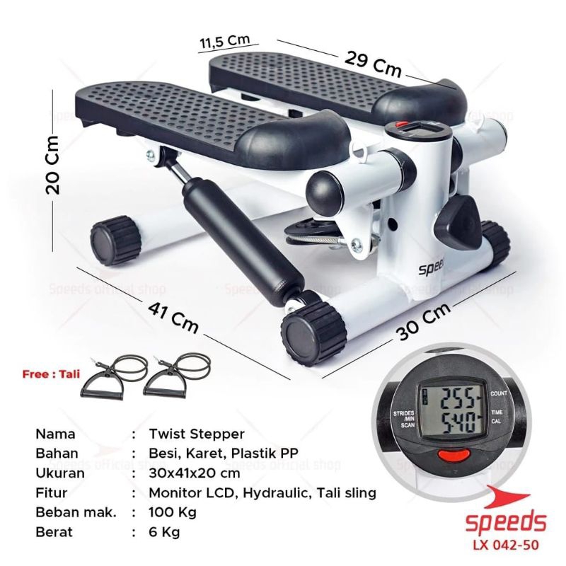 Jual SPEEDS Twist Stepper LCD screen alat fitness Olahraga adjustable ...