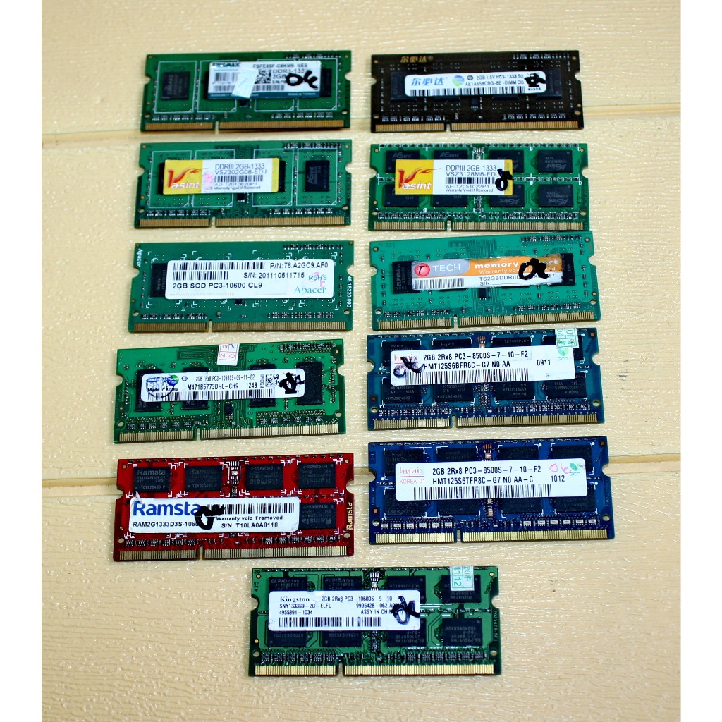 Jual RAM SODIMM DDR3 2GB 2 GB PC3 PC10600 1333 PC8500 1066 FOR LAPTOP NOTEBOOK NORMAL | Shopee ...