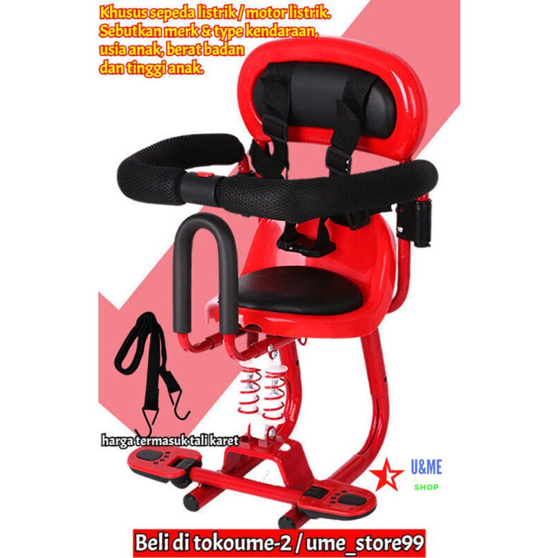 Jual KURSI BONCENGAN ANAK DEPAN DI MOTOR SEPEDA LISTRIK / KURSI ANAK ...