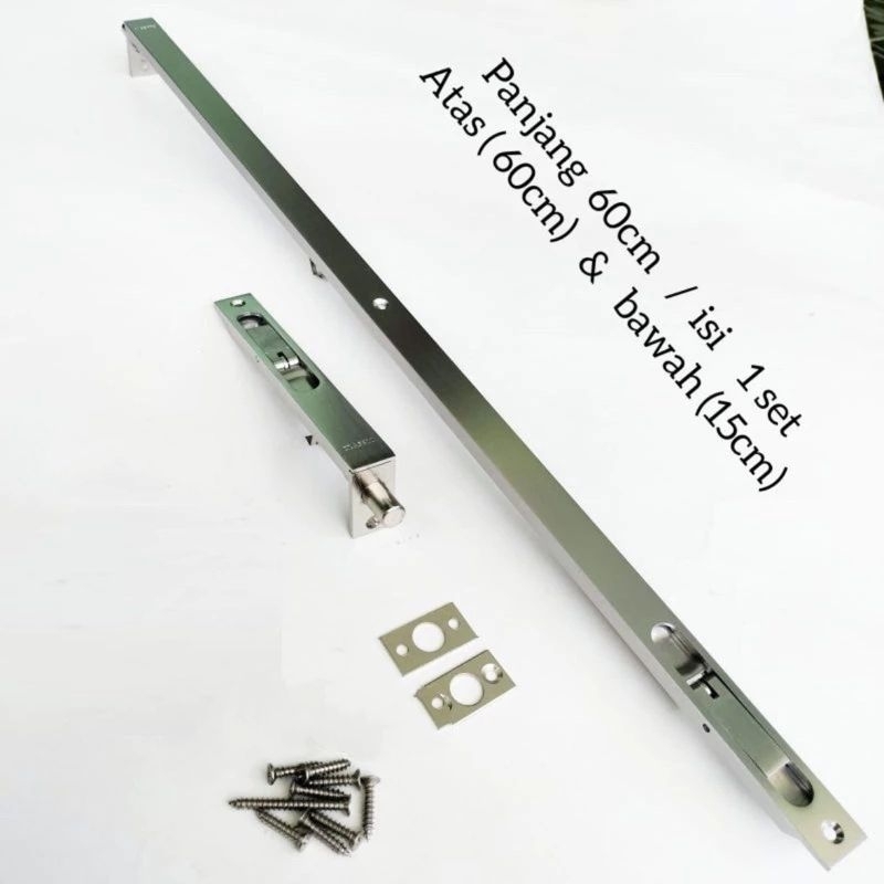 Jual Grendel tanam slot kunci pintu tanam 1 set ( 1 pasang / 2 pcs ...