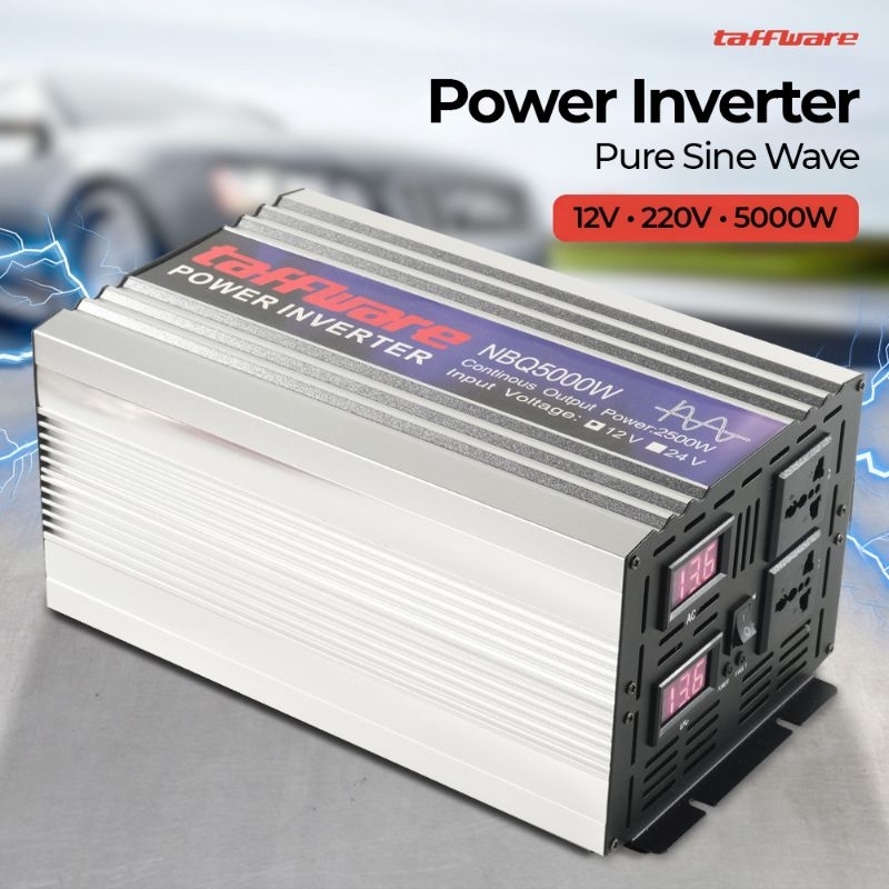 Jual TAFFWARE Power Inverter Pure Sine Wave DC 12V 24V to AC220V 5000W PSW 5000 WATT | Shopee ...