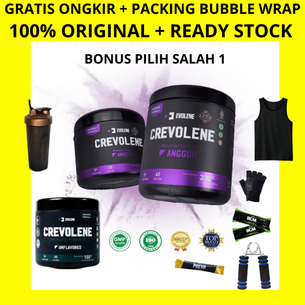 Jual Crevolene Creatine Evolene 30/60 Servings Crevolene Creapure Rasa ...