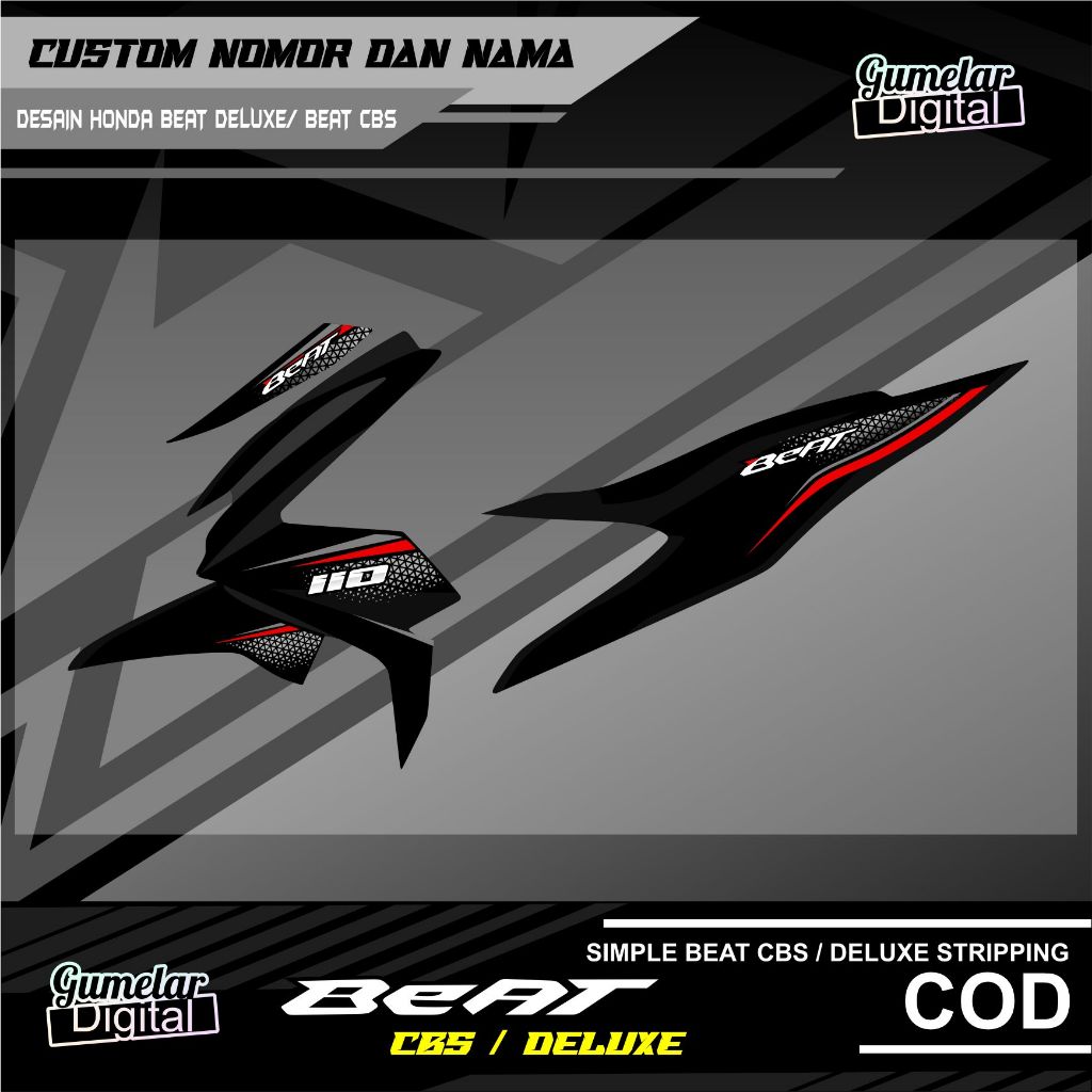 Jual STRIPPING SIMPEL HONDA BEAT STREET BEAT DELUXE ABSTRAK 02 SUDAH DI ...
