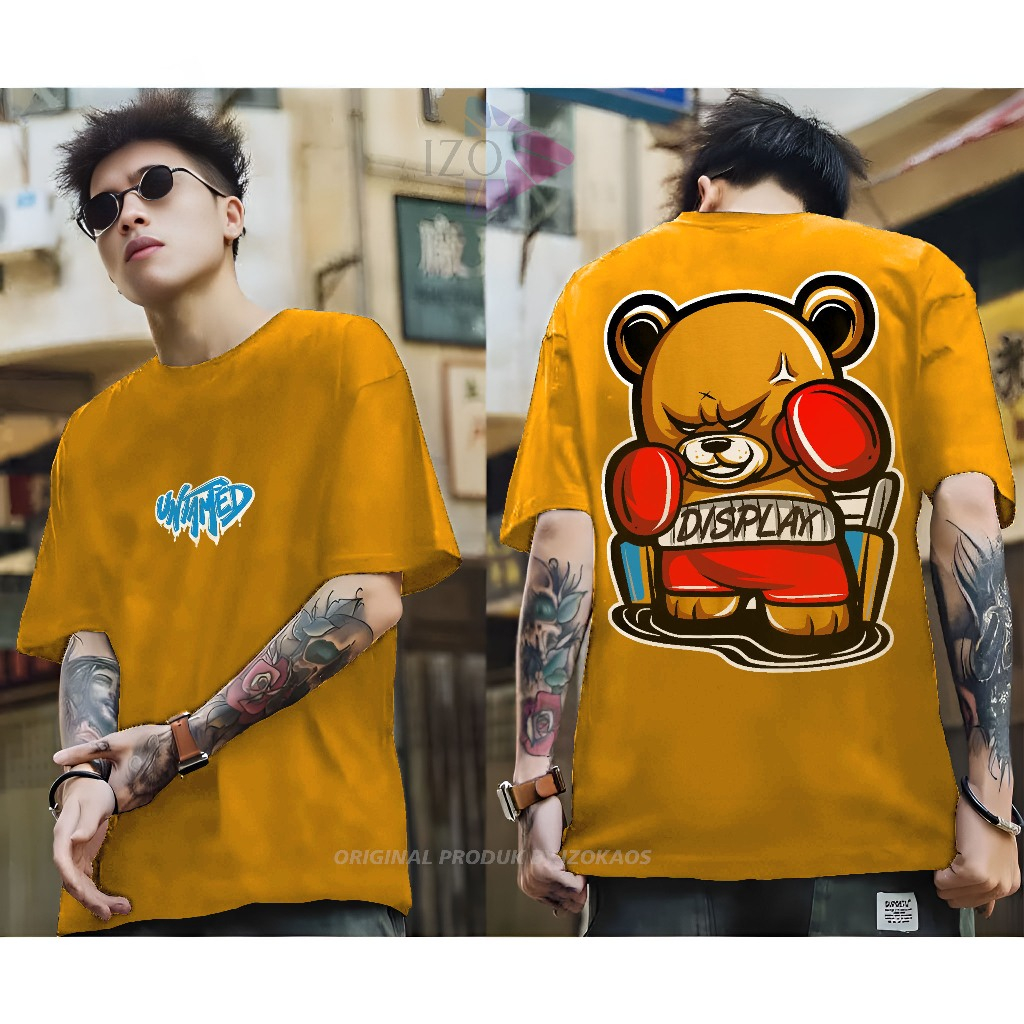 Jual Baju Kaos Tshirt Distro Terbaru Bear Boxing Warna Kuning Mustaard ...