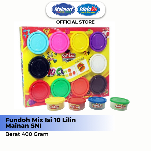 Jual IDOLAKU Mainan Anak Fundoh mix isi 10 Lilin mainan SNI/ Fun doh ...