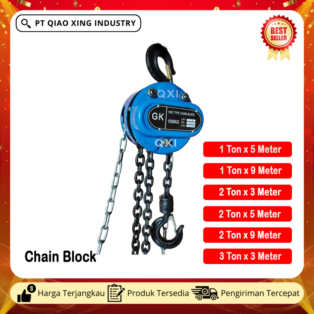 Jual Takel / Chain Block / Chain Hoist 10T X 6M Bulat | Shopee Indonesia