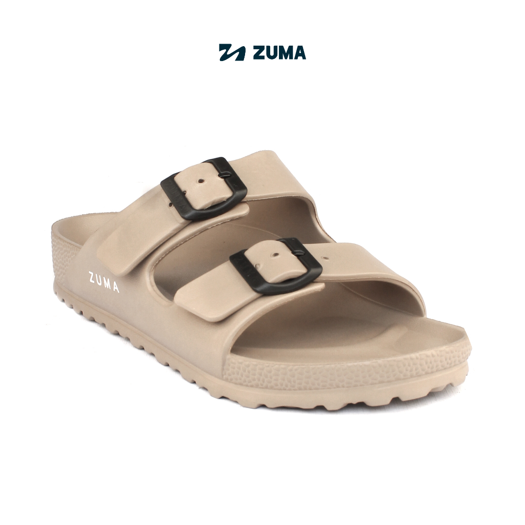 Jual Zuma Men Dallas 5 Almond, Sandal Slop Pria Karet Slip On Polos ...