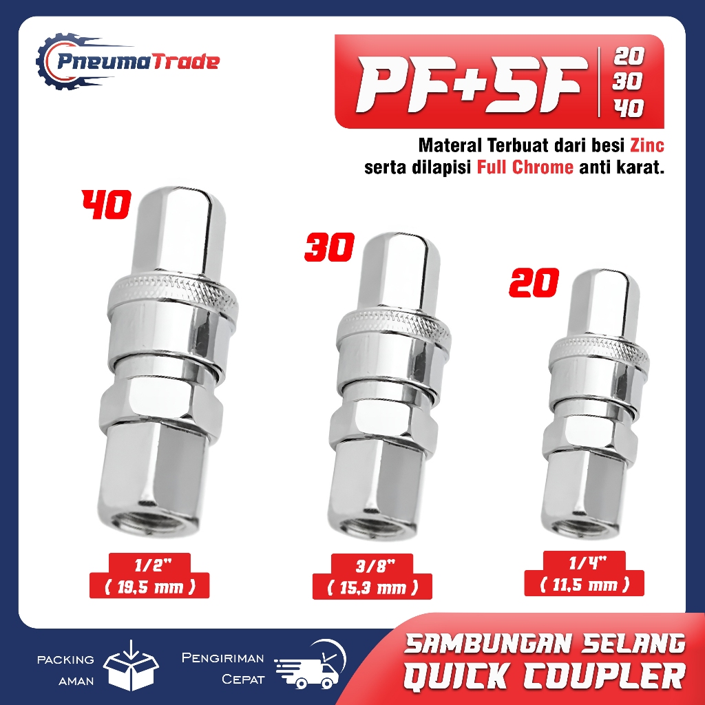 Jual Quick coupler sambungan selang PF coupling PF SAMBUNGAN SELANG ...