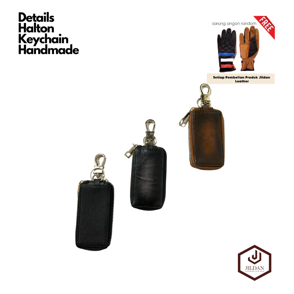 Jual Jildan Leather Gantungan Kunci Halton Keychain Kulit Sapi Asli ...