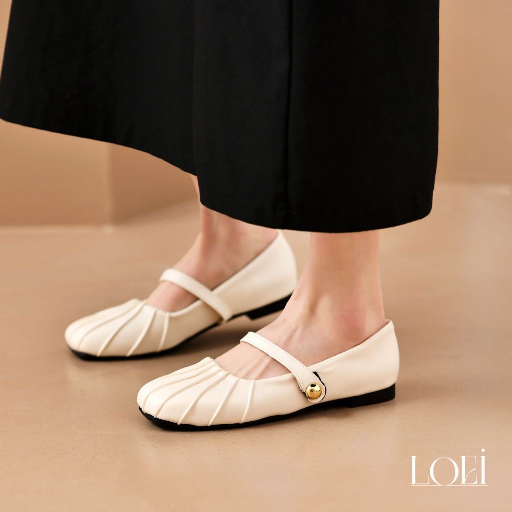 Jual LOEI Belle Flatshoes Jalan Wanita Sepatu Mules Mutiara Fashion ...