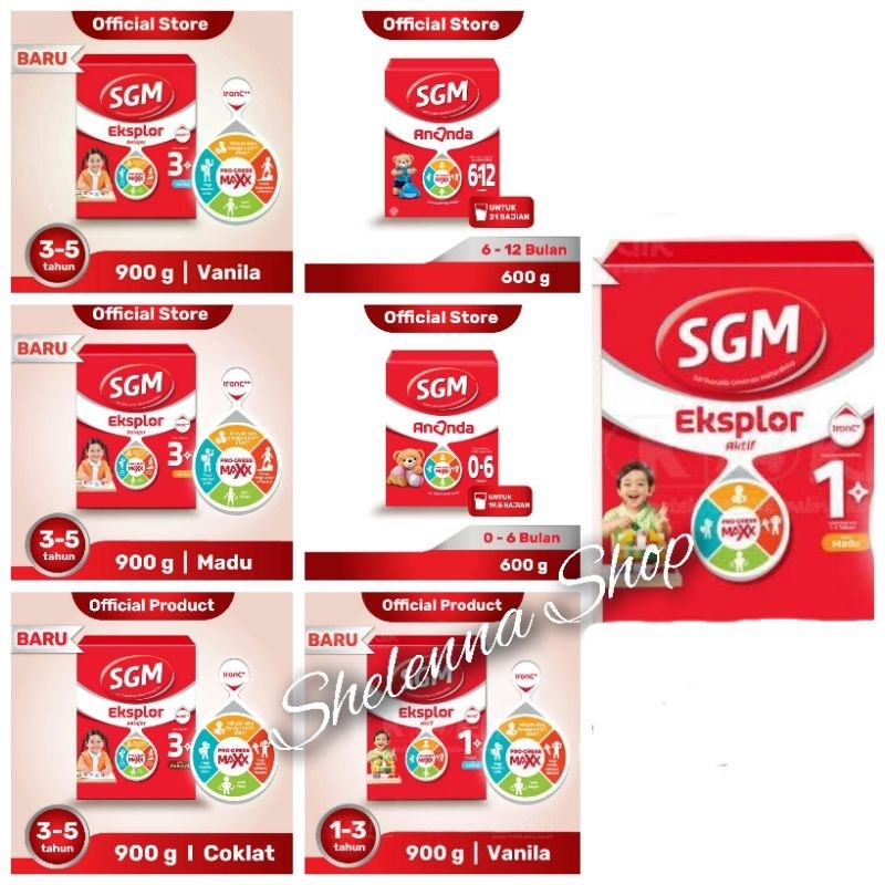 Jual SGM EKSPLOR 1+ / 3+ / 5+ PLUS VANILA / MADU BOX UKURAN 900 gram ...