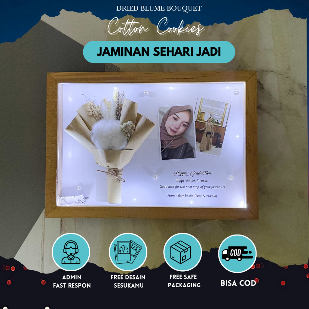 Jual Hadiah Pernikahan Wedding Kekiniaan Ultah Wisuda Cotton Cookies ...