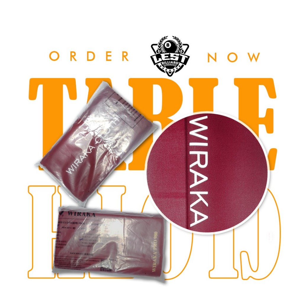 Jual Kain laken wiraka merah maroon - wiraka cloth - kain meja billiard ...