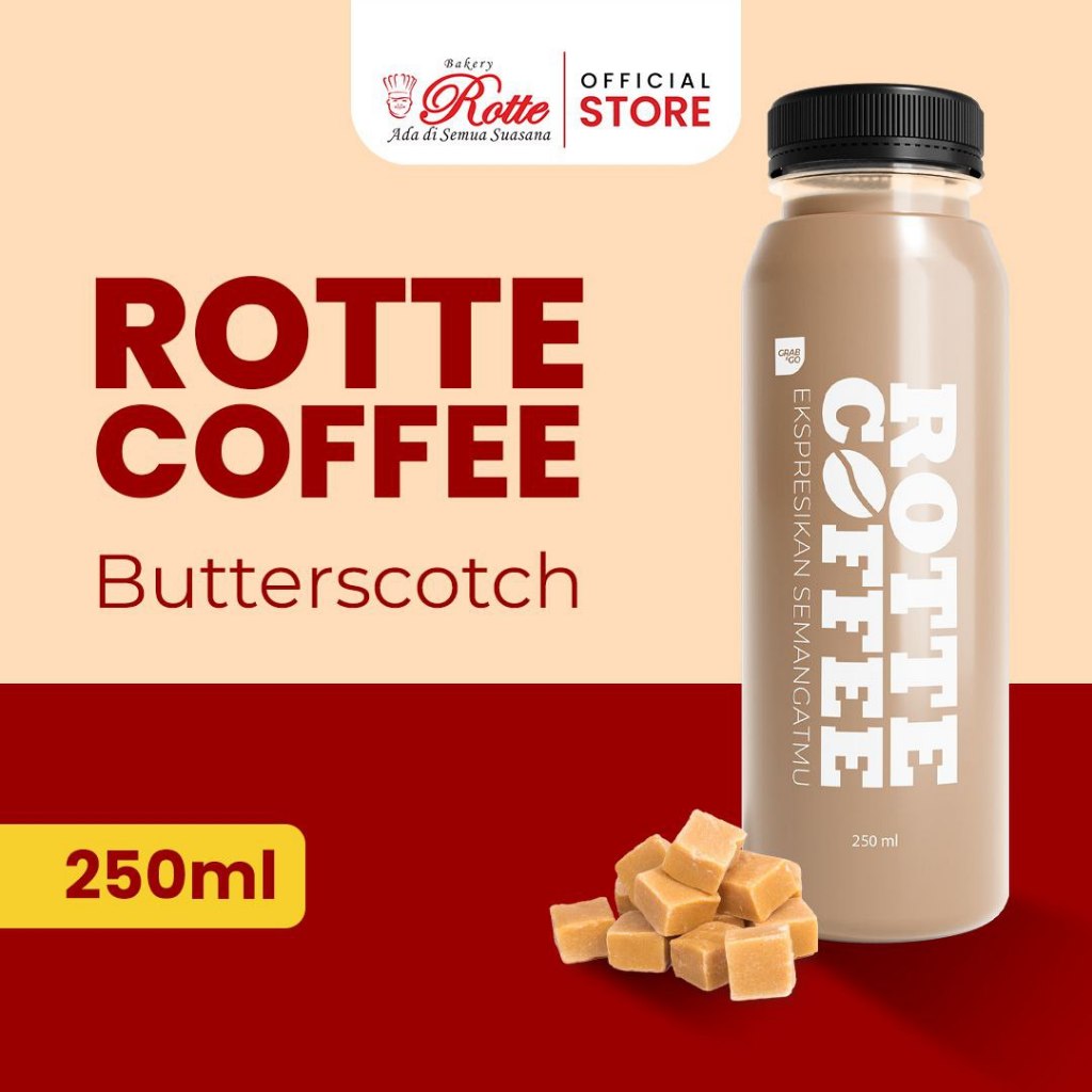 Jual Kopi Butterscotch Rotte Coffee Kemasan Botol Isi 250 ml Ready to ...