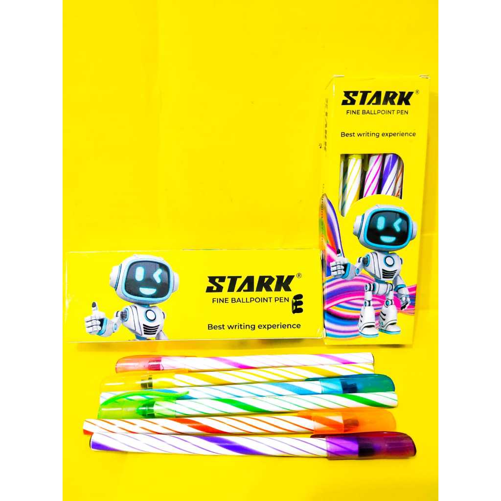 Jual (12pc) PULPEN ULIR / PEN LILIN STARK 1 PAK / BOLPOIN HITAM MURAH ...