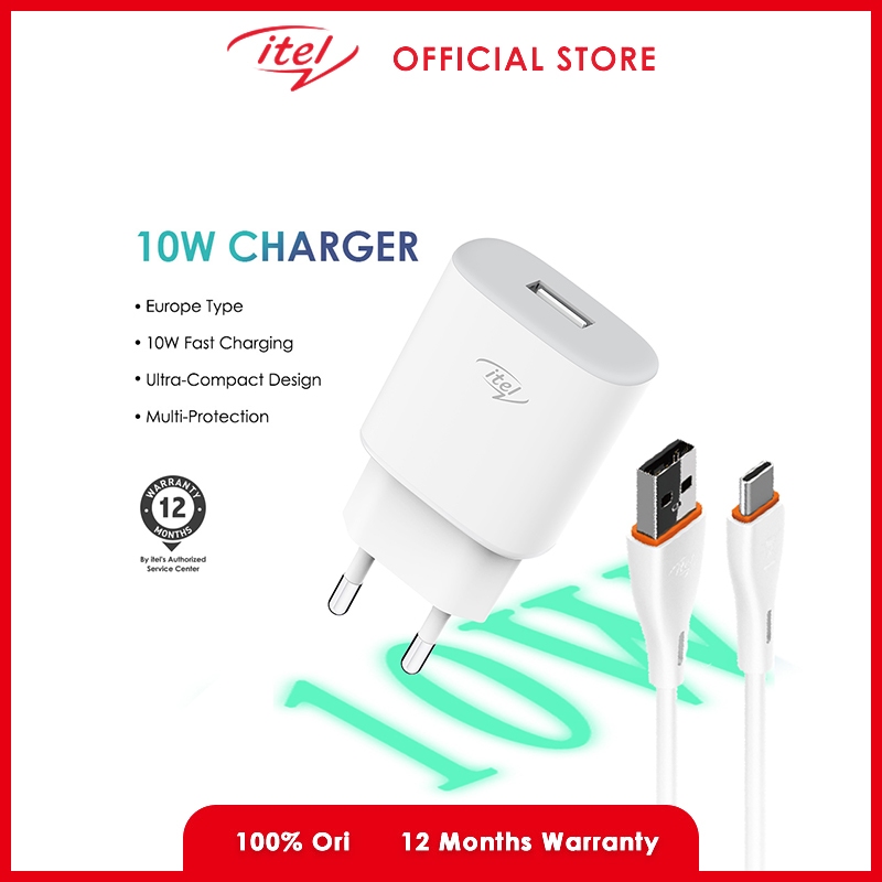 Jual Itel 10W Kepala Charger Kabel Type-C Fast Charging ICW-102EC ...